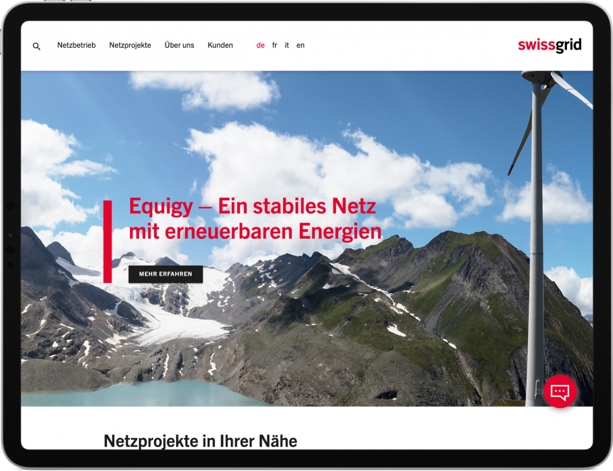 Swissgrid Relaunch on Adobe Experience Manager - One Inside